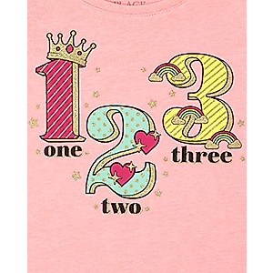 The Children's Place baby girls The Children's Place and Toddler Long Sleeve Graphic T- 3-pack T Shirt, Education, 18-24 Months US