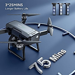 Bwine F7 GPS Drones with Camera for Adults 4K Night Vision, 3-Aix Gimbal, 2Mile Long Range, 75Mins Flight Time Professional Drone with 3 Battery, Auto Return+Follow Me+Fly Around+Beginner Mode for Kid