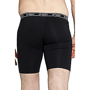 JP 1880 Menswear Big & Tall Plus Size L-8XL Stretch Cotton Long Leg Boxer Briefs Black 66/68 711242 10
