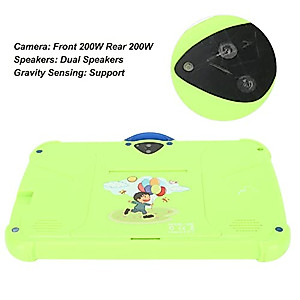 Janzoom 7 Inch Tablet, Portable Lightweight Kids Tablet Dual Cameras with Protective Case for Travel (US Plug)