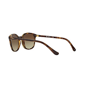 Vogue Eyewear Women's VO5051S Square Sunglasses, Dark Havana/Brown Gradient, 52 mm