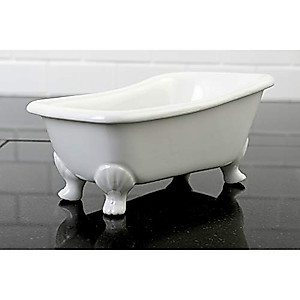 Kingston Brass BATUBW 7-Inch Length Ceramic Tub Miniature with Feet, White