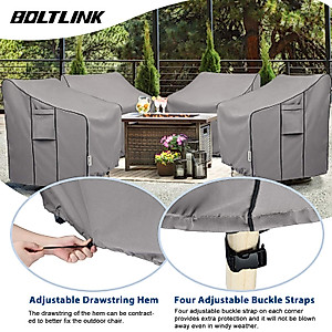 BOLTLINK Patio Chair Covers Waterproof, Heavy Duty Outdoor Furniture Covers Fits up to 29W x 30D x 36H inches -2 Pack