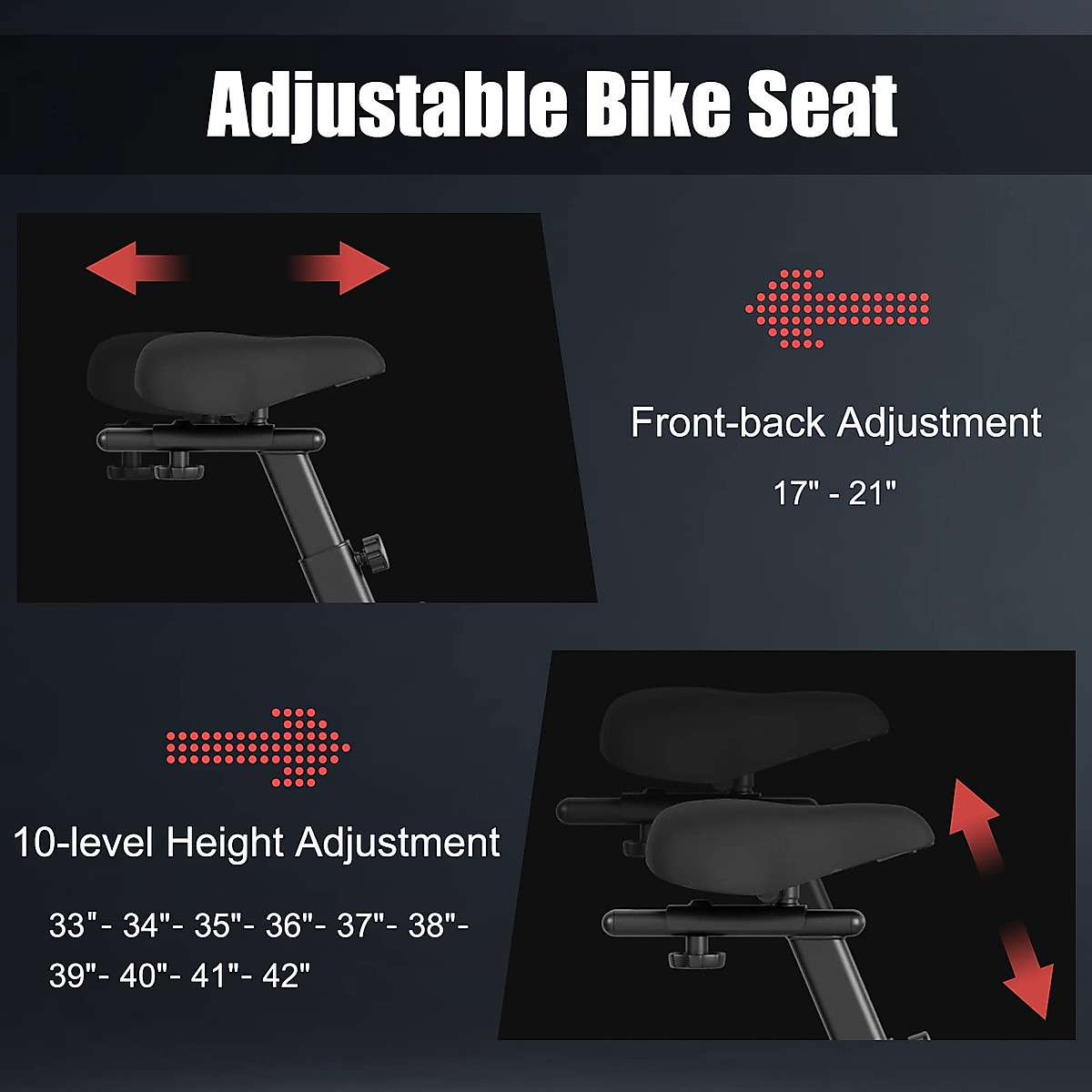 Goplus Air Bike, Fan Exercise Bike with Unlimited Resistance, Clear LCD Display, Tablet Holder, Adjustable Seat and Built-in Wheels, Fan Cycling Bike for Home Cardio Training