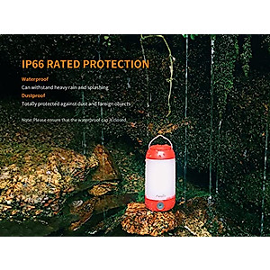 Fenix CL26R LED Rechargeable Camping Lantern (RED), White and Red Multi-Directional Lighting, with LumenTac Organizer