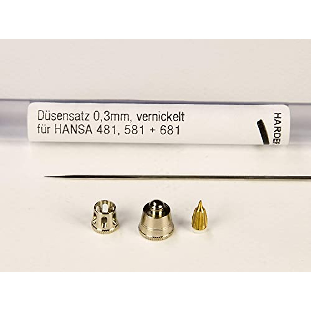 Harder & Steen. 218863 Nozzle Set 0.3mm, Nickel-Plated for Hansa 481, 581, 681