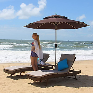 SUQ I OME Replacement Chaise Lounge Bracket Multi Position Adjustable Reclining Brace Heavy Duty Screwed or Riveted Joint Girder Convertible Outdoor Patio Furniture Durable(5 Position, Brown)