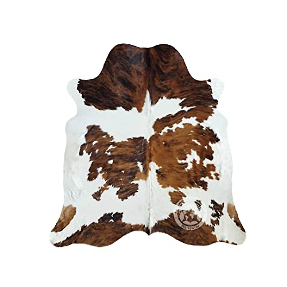 Genuine Tricolor Cowhide Rug 6 x 6-7 ft. 180 x 220 cm