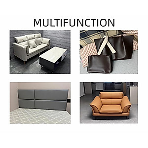 ONEART | Beige Faux Leather Fabric by Separated Yard, Marine Vinyl Fabric for Crafts, Soft Grain Upholstery Fabric, 36"x54"