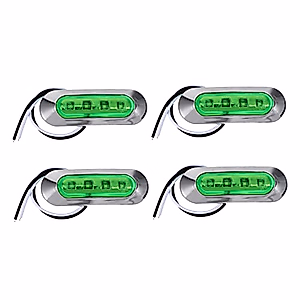 CAXUSD Lights 4pcs Boat Truck Side Truck Indicator Light Signal Abs Green Taillight Truck Turning Light Truck Side Marker Truck Side Light