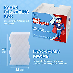 Squish Sponge Cleaning Pads, 18 Pack for Walls, Oven, Kitchen - With Melamine Foam, Universal Cleaner
