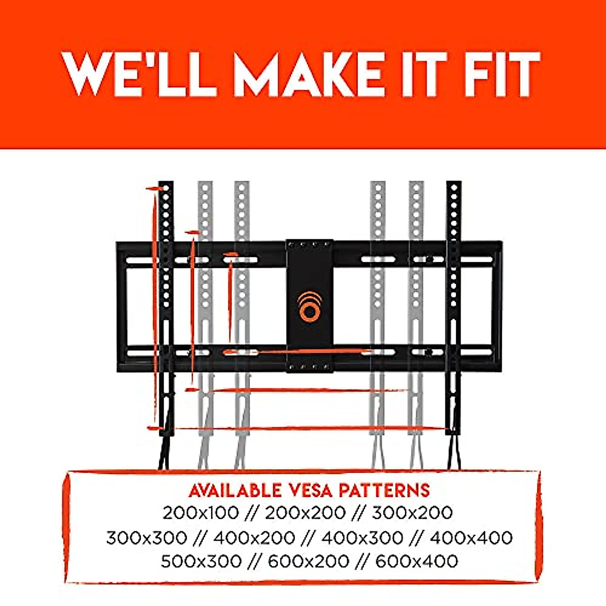 ECHOGEAR Low Profile Fixed TV Wall Mount for TVs Up to 80" - Holds Your Only 1.25" from The Pull String Locking System Easy Cable Access Big Hardware Assortment Simple Install