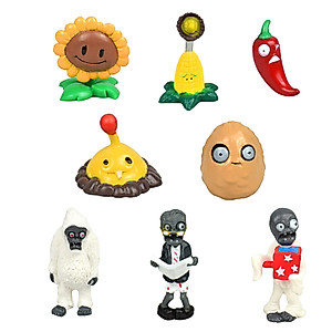 JHESAO 16PCS Plants PVZ Toys Set Figurines Zombies Series PVZ Plush PVC Toys New, Great Gifts for Kids and Fans, Birthday and Party