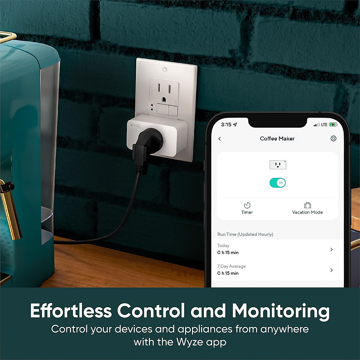 Wyze Plug, 2.4GHz WiFi Smart Plug, Compatible with Alexa, Google Assistant, IFTTT, No Hub Required, Four-Pack, White