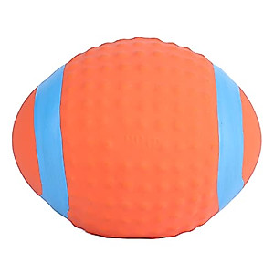 Qyebavge Durable Pet Rugby Toy Latex Squeaky Chew Ball for Dogs and Cats Teeth Cleaning Exercise Water Play