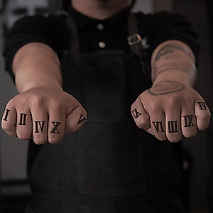 Yeeech Finger Tattoos Temporary Small Little Mini DIY Body Art for Kids Men Women Couple Valentine's Day Wedding Costume Club Electric Music Festival Party Decor 3 Sheets 110 Patterns