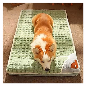Winter Warm Dog Mat Pet Luxury Sofa Small and Medium Dog Plaid Bed Cats and Dogs Plush Sleeping Removable Washable Pet Bed Pet Mat Super Soft Warm Dog Sleeping Mat Washable Non-Slip Warm Pet Mat Fluff