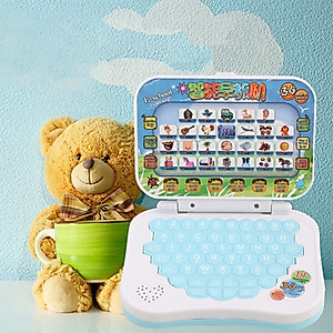 Alomejor Kids Laptop, Baby Bilingual Educational Electronic Learning Toys Children Computer Game for Gifts