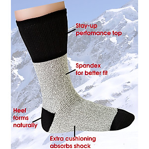 Debra Weitzner 12 Pair Thermal Winter Socks for Men and Women Extreme Cold Weather Insulated Heated Warm Socks for Camping Hunting Skiing etc
