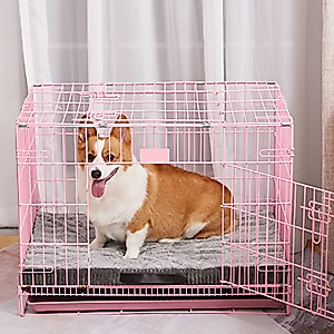 MIXJOY Medium Dog Bed for Medium Small Dogs, Waterproof Orthopedic Dog Bed with Removable Washable Cover, Memory Foam Pet Bed Mat for Crate, Portable & Foldable, Suitable for Pets Up to 40lbs