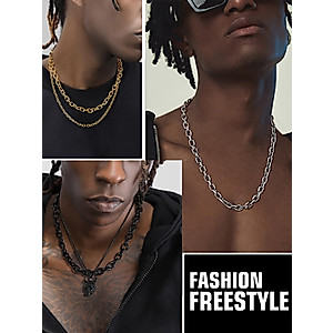 Cable Necklace Men's 7mm 28 inch Necklace 316L Stainless Steel Thick Rolo Chain