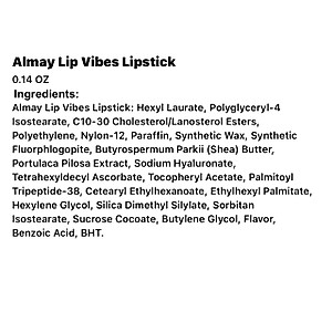 Almay Lip Vibes Lipstick with Vitamin E Oil & Shea Butter, Matte Finish, Hypoallergenic, Girl Boss, 0.14 Oz