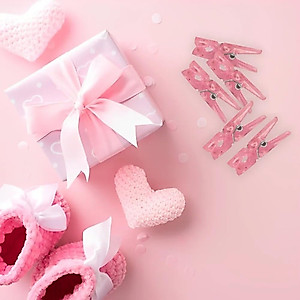 Unique Mini Plastic Clothespin Favors, 1.25", Pink