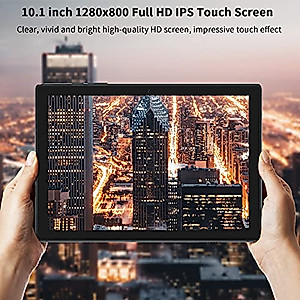 AAUB Tablet Android 10 Inch with 32GB Storage, 1280x800 HD Touchscreen, Dual Camera 2MP + 8MP,6000mAh Battery, WiFi & Bluetooth, Easy to Operate Support Microsoft Office Software Black