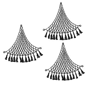 Alipis 3pcs Stuffed Dogs for Kids Plush Net Bag Cotton Rope Black to Weave