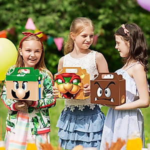 24 Pack Party Gift Boxes Party Favors/Candy Boxes, Tote Boxes, Gift Boxes for Kids Paper Favor Packs Adults Birthday Party Decora- 8 Pattern