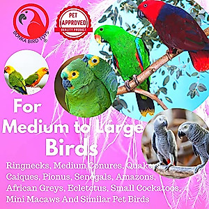 Bonka Bird Toys 3612 Sola Tower Vine Palm Sola Shred Paper Natural Hanging Beak Feet Parrot Cockatoo Accessories Parrotlet African Grey…