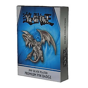 Yu-Gi-Oh! Limited Edition .999 Silver Plated Pin Badge | Blue Eyes White Dragon