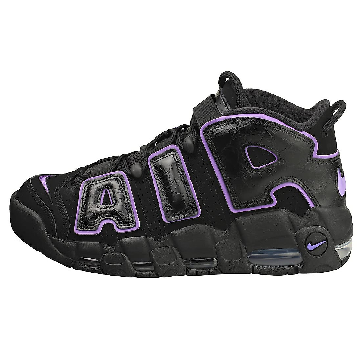 Nike mens Air More Uptempo '96, Black/Action Grape-black, 10