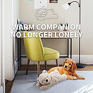 ALL FOR PAWS Dog Heartbeat Plush Toy - Sleep Aid & Warm Comfort Pillow for Puppy Crate, Stuffed Animal Dog Toy for Small Dogs