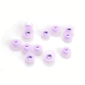 6 Pairs Replacement Earbuds Tips Silicone Eartips Set for Samsung Galaxy Buds 2 Headphones Wireless Fit in Case Ear Tips (Lavender)
