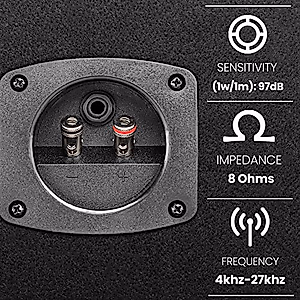 Pyle-Pro 4 Way DJ Speaker System, 300 Watt Power, 150 RMS, Four 3 Inch Horn Piezo Tweeters, 8 Ohm Impedance, Full Range Audio Reproduction, Black Carpeted Finish