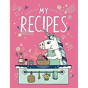 MY RECIPES BOOK | UNICORN KITCHEN (Pink): BIG SIZE recipe journal | 8.5 x 11 inches | 120 Pages