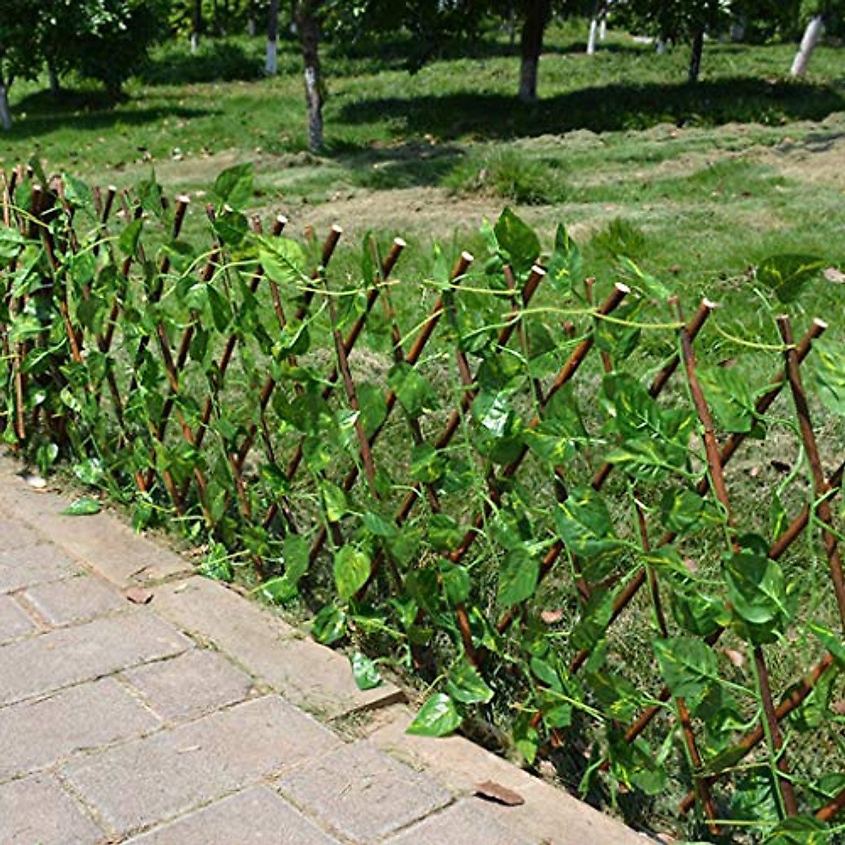 QILIN 70cm Artificial Garden Plant Fence UV Protected Privacy Screen Outdoor Indoor Use Garden Fence Backyard Home Decor Greenery Wall