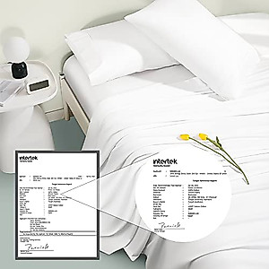 100% Egyptian Cotton Queen Size Sheets,1000 Thread Count Luxury Heavy Bed Sheets Set, Hotel Quality Sateen Weave, Very Smooth Soft with 18" Deep Pocket Sheets 4 Pc Set (White, Queen)