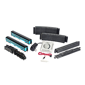 Bachmann Trains - North Pole Express Ready To Run Electric Train Set - HO Scale,Black Cyan