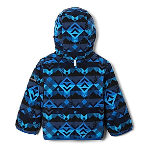 Columbia Toddler Unisex Double Trouble Jacket, Bright Indigo/Collegiate Navy Checkpoint, 4T