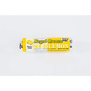Regal Crown Sour Lemon Hard Candy Rolls | Old Fashioned Sour Lemon Candy | Traditional Lemon Candy Brought To You By Iconic Candy | 24 Count