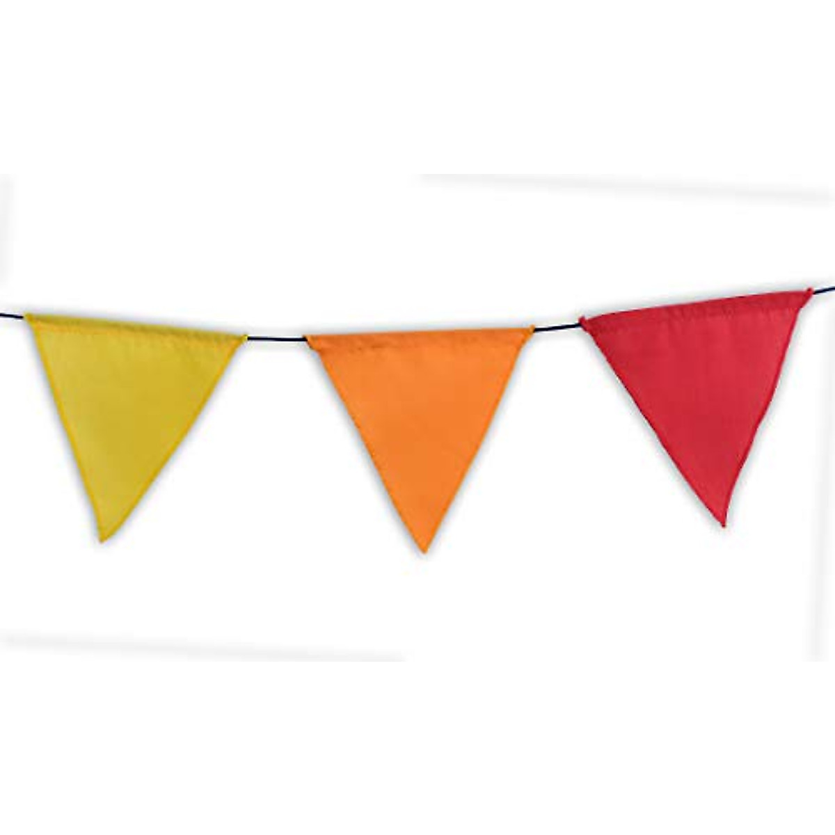 Hands Of Tibet LLC Handmade Blank Triangle Prayer Flags Surged Edges Put Your Own Prayers (Blank-Triangle-Seven-Chakra-6"X6")