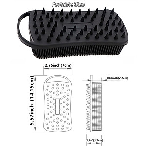 Cinlitek 2Pack Dual Sided Silicone Body Scrubber for Exfoliating, Shower&Scalp Massage, 2 in 1 Bath&Shampoo Brush,Soft Body Exfoliator Silicone Loofah Shower Scrubber Brush for All Kinds of Skin