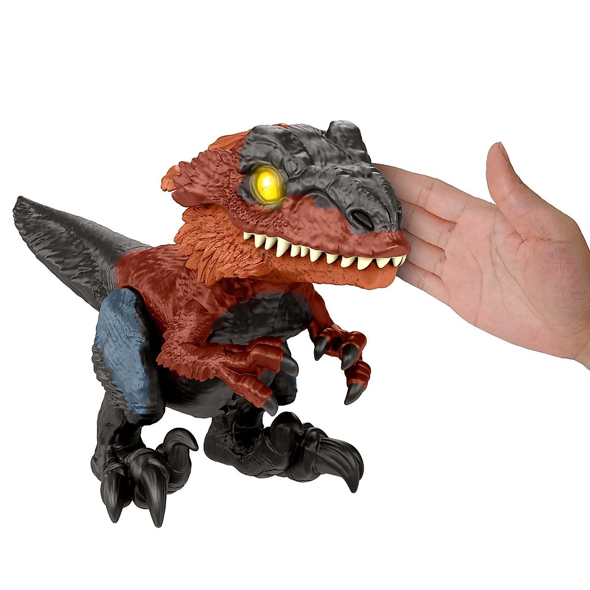 Mattel Jurassic World Dominion Uncaged Interactive Dinosaur Toy, Ultimate Pyroraptor Action Figure with Lights & Motion, 3 Play Modes