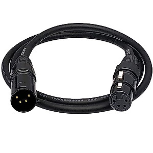 CESS-193-3fx1 Balanced 4-Pin XLR Male to 4-Pin XLR Female Extension Cable, Headphone Audio Extension Cable (3 Feet, 1-Pack)