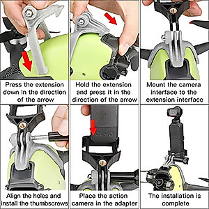 Honlyn Mount Adapter Bracket for DJI FPV Drone Compatible with Gopro 10 9 8 7 /for Insta360 ONE R Insta360 ONE RS /for Insta360 ONE X 1 2/for DJI Osmo Pocket 1 2
