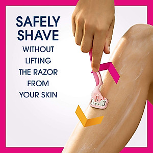 Schick Intuition f.a.b. Disposable Razors - Bi-Directional Blades - 3 Count Razors Per Package - Pack of 2 Packages