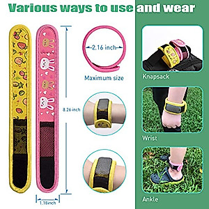 BuggyBands 2 Pack Mosquito Bracelet with 4 Essential Oils Refills, Waterproof Wristbands for Kids & Adults, Natural Deet-Free Resealable,Safe Indoor Outdoor Protection (Pink-Yellow)