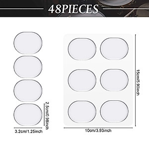 48 Pieces Drum Dampeners Gel Pads Silicone Drum Silencers Soft Drum Dampening Gel Pads Drum Mute Pads for Drums Tone Control (Transparent)